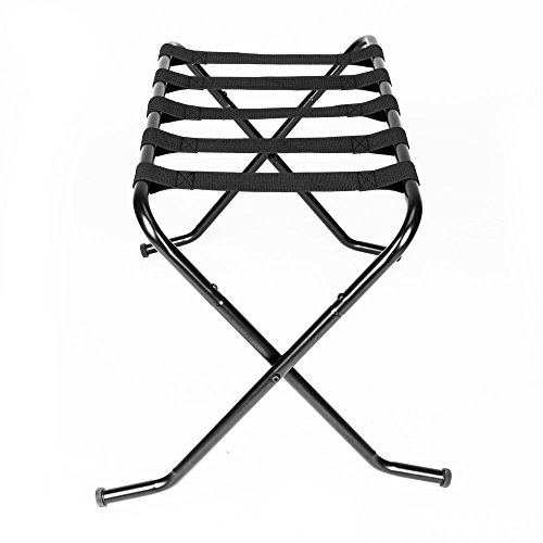 Kcelarec Metal Folding Luggage Rack, Steel Frame, Foldable Luggage Rack for Hotel