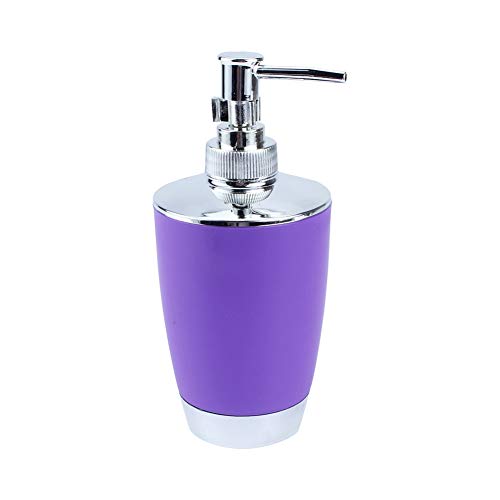 Zerone Bathroom Accessories Sets,6 Piece Bath Toilet Brush Accessories Set Luxury Bath Accessory Gift, Soap Bar Holder,Trash Can,Toilet Brush Set (Purple 6)