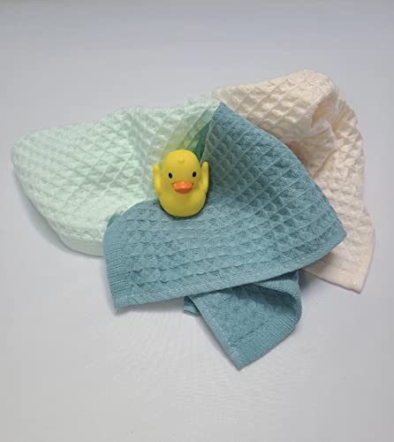 Premium Quality Washcloths - Fast Drying, High Absorbency, 100% Cotton, Luxurious Waffle Design