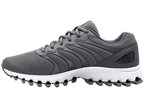 K-Swiss Men's Tubes 200 Training Shoe, Asphalt/Jet Black/Spicy Orange, 9.5 M