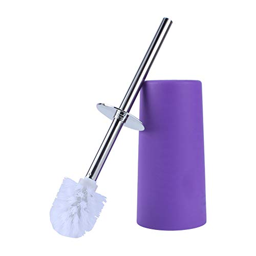 Zerone Bathroom Accessories Sets,6 Piece Bath Toilet Brush Accessories Set Luxury Bath Accessory Gift, Soap Bar Holder,Trash Can,Toilet Brush Set (Purple 6)
