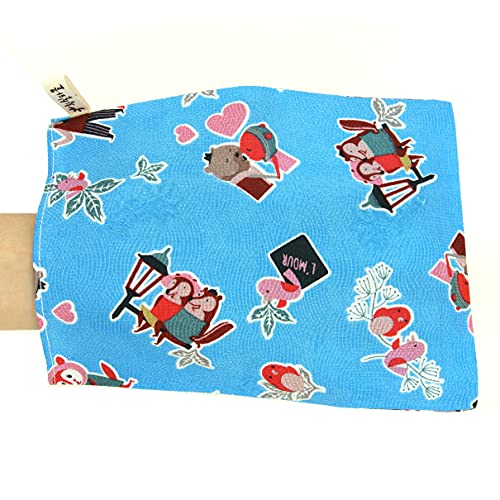 Hwangsil Scrub Towel Korean Exfoliating Towel Bath Washcloth 4pcs Soft Skin Care Square Type Lamoure Zoo Design Bath Washcloth 4pcs Square Type Lamoure Zoo Design