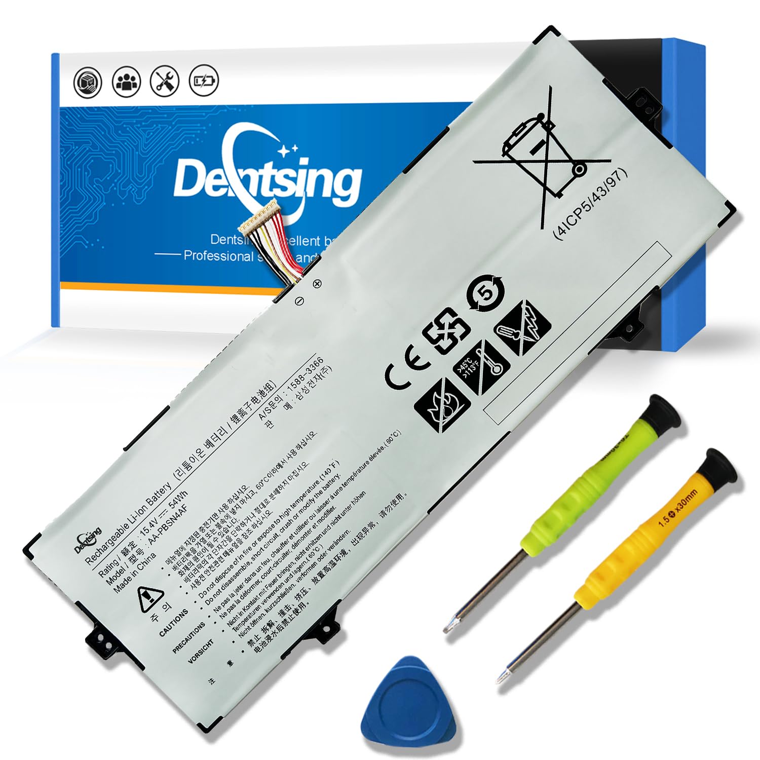 Dentsing AA-PBSN4AF Battery Compatible with Samsung NP930SBE NP930SBE-K01CN NT930SBE NT930SBE-K38 Series Notebook 15.4V 54Wh 3530mAh 4Cells