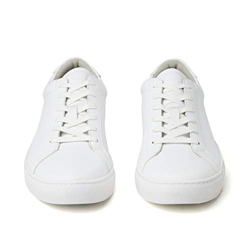 Voet Men's Milo Vegan Leather Classic Casual Fashion Sneaker, White, 10
