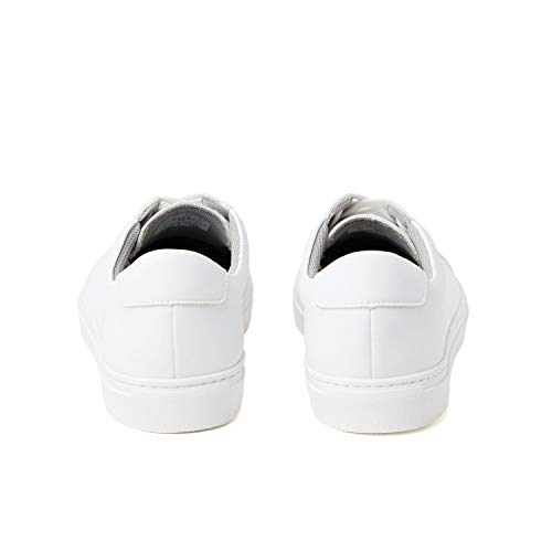 Voet Men's Milo Vegan Leather Classic Casual Fashion Sneaker, White, 10