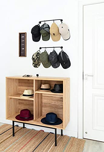 Mkono Hat Rack for Wall Baseball Cap Organizer and Hat Hangers for Wall Boho Caps Display Organizer with Tassels