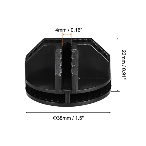 uxcell Plastic Wire Cube Connectors, 38x23mm Grid Buckle Clip for Storage Shelving Cabinet Organizer, Black, 40Pcs