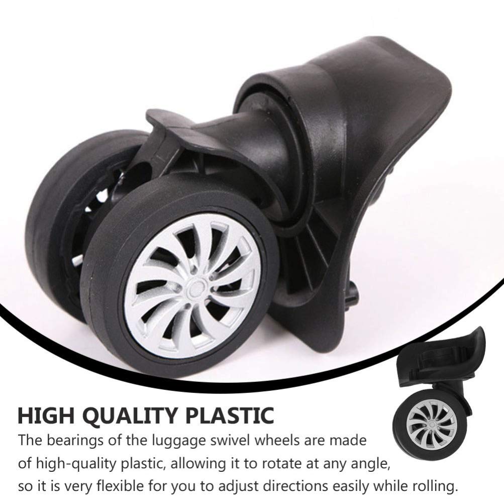 BESPORTBLE 4pcs Luggage Suitcase Caster Wheels Swivel Wheel Replacement Luggage Travel Suitcase Wheels Plastic Bearings Repair Set for Luggage Kits