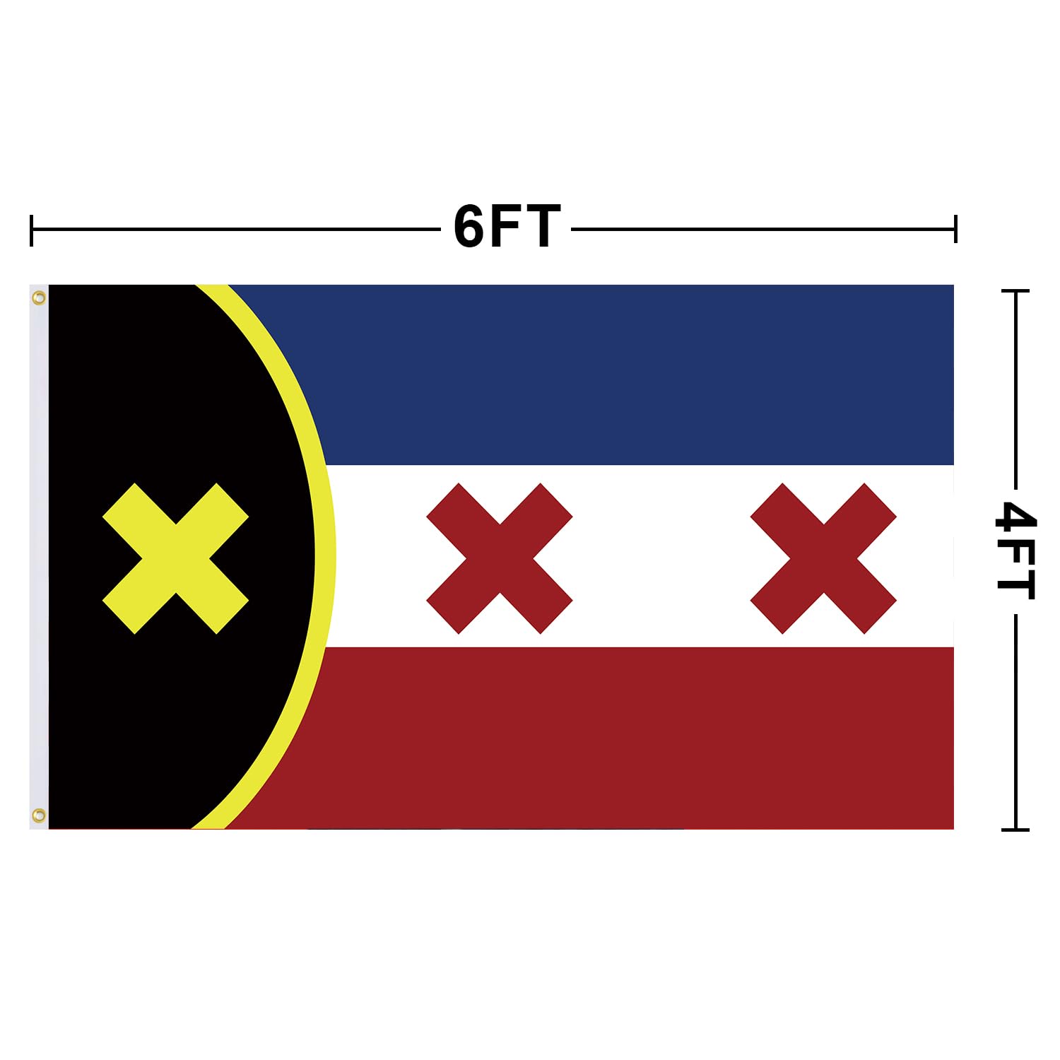 SOULBUTY l-manburg Flag 2020 Dream SMP 4x6Ft L'-Manberg Flag Dream SMP- l-manberg Flag- Double Stitched -Polyester with Brass Grommets- imanburg Flag (4x6)