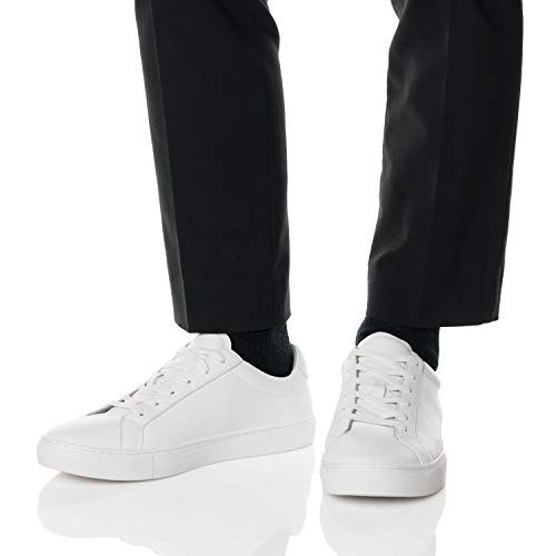 Voet Men's Milo Vegan Leather Classic Casual Fashion Sneaker, White, 10