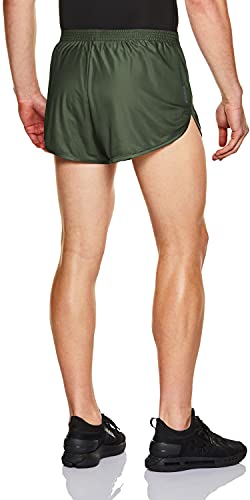 TSLA Men's Active Running Shorts, 3 Inch Quick Dry Mesh Jogging Workout Shorts, Gym Athletic Marathon Shorts, 2.5 Inch Marathon Short Olive, Medium