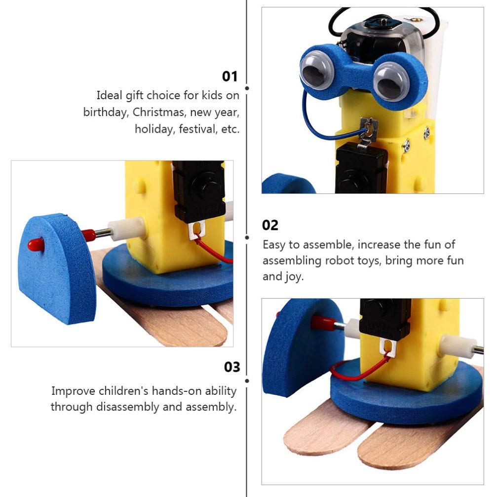 Kisangel Kids Kids Robotics 1 Set DIY Robot Kit Assembly Crawling Robot for Kids and Brain Kid
