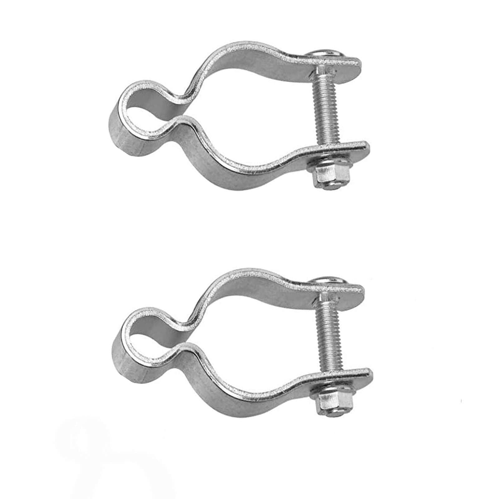 2 Pack 1-5/8inch Chain Link Fence Frame Gate Post Hinge/Galvanized Steel Zinc Plated Pipe Gate Hinge for 1-5/8 Outside Diameter Post/Pipe, Nut/Bolt Included for Hinge