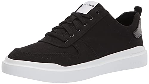 Cole Haan Women's Grandpro Rally Canvas Court Sneaker, Black/Optic White, 8