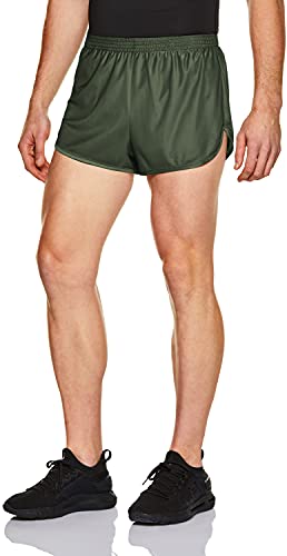 TSLA Men's Active Running Shorts, 3 Inch Quick Dry Mesh Jogging Workout Shorts, Gym Athletic Marathon Shorts, 2.5 Inch Marathon Short Olive, Medium