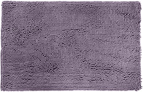 Amazon Basics Non-Slip Microfiber Shag Bathroom Rug Mat, 21" x 34", Lavender