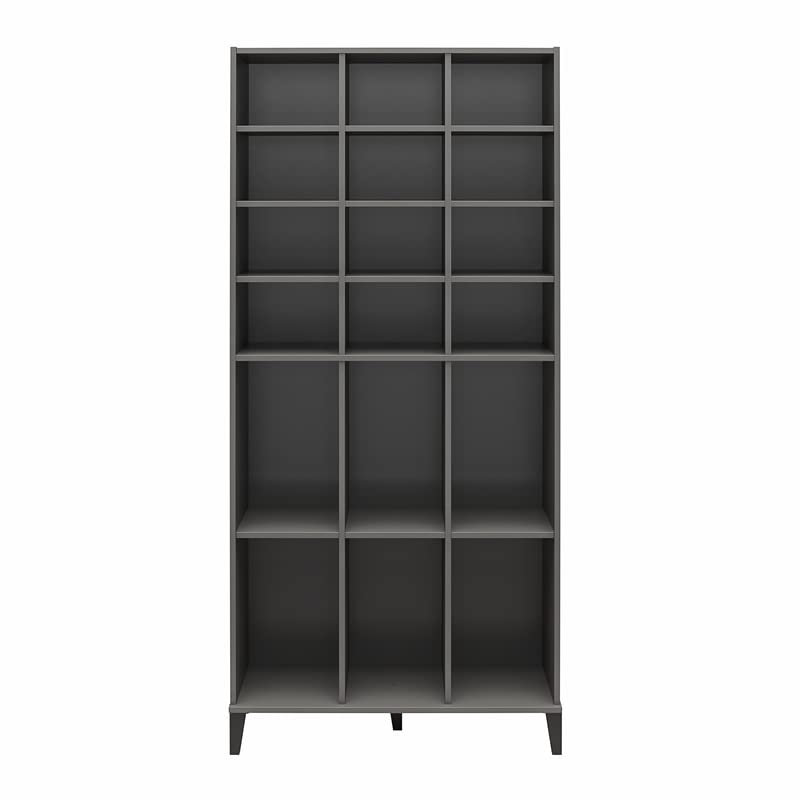 Ameriwood Home Flex Athletic Shoe Storage Cabinet for Boots & Tennis Shoes, Graphite