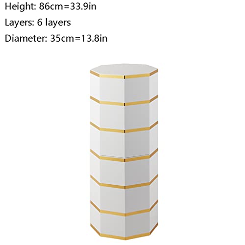 bjyx Shoe Rack Metal Rotating Shoe Cabinet Vertical Round Shoe Rack Storage Simple and Modern for The Entrance (Size: 50 * 13.8in)