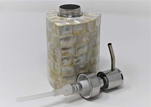 Wonderlist Handicrafts Mother of Pearl Bathroom Accessories Designer Bath Ensemble 100% Handmade SOAP Dispenser