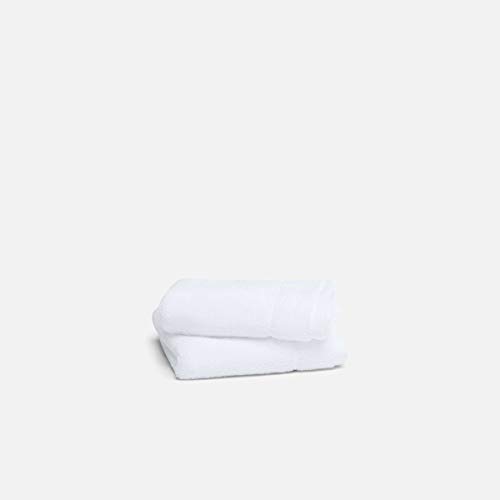 Brooklinen Towel, Luxury Cotton Super Plush Spa Washcloths in White - Set of 2