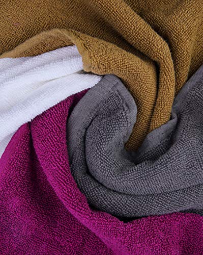 Bliss Casa Washcloths Set (12 x 12 Inch, 12 Pack) – 100% Cotton Washcloths for Face, Highly Absorbent Soft Face Towels, and Quick Drying Fingertip Towels for Daily Use (Multi, Mix)