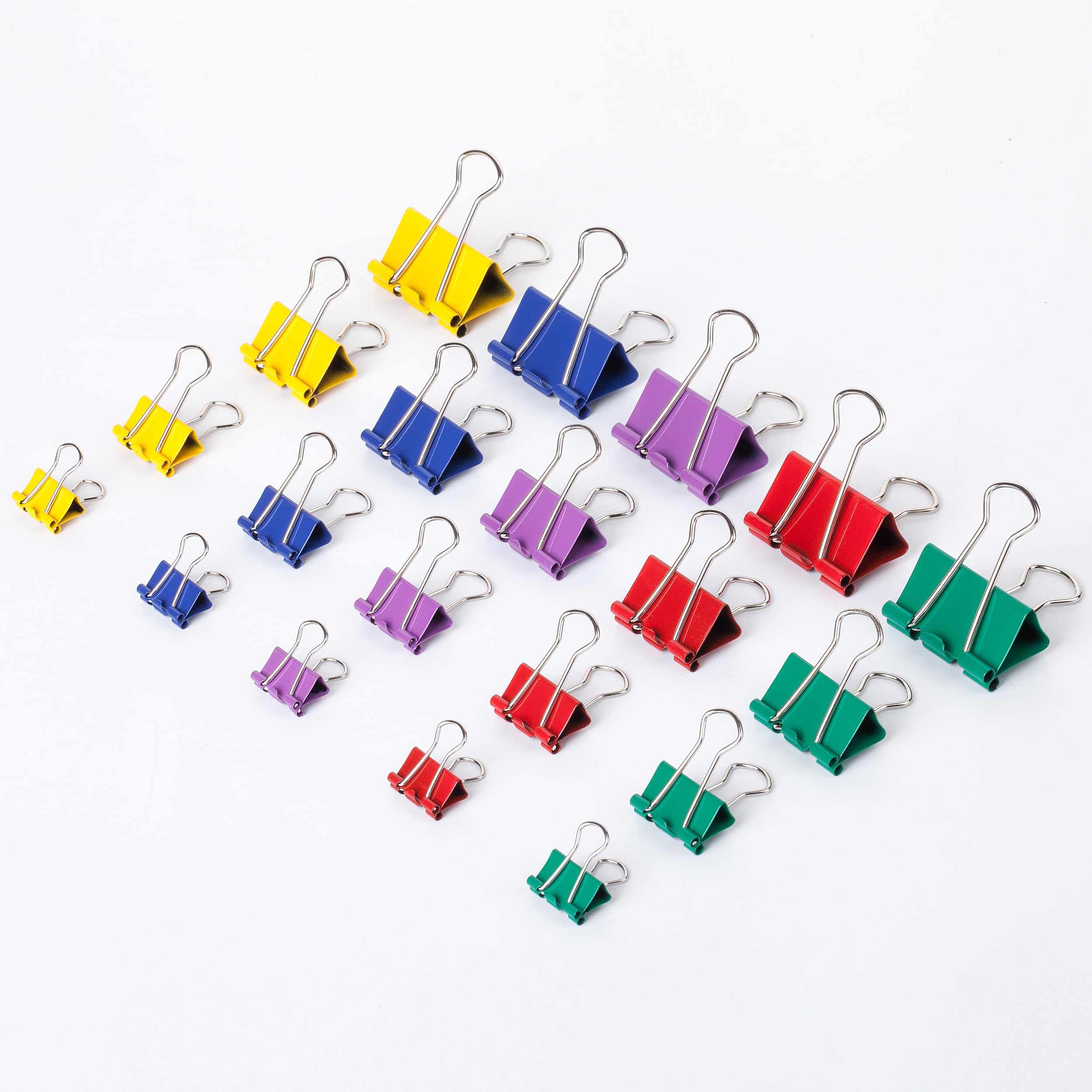 Mr. Pen- Binder Clips, 100 pcs, Assorted Size and Color, Paper Clips, Binder Clips Assorted, Paper Binder Clips, Colored Binder Clips, Clips for Paper, Paper Clamps, Metal Binder Clips, Clips