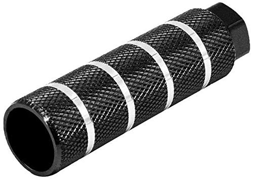 wansha Bike Pegs - High Strength Alloy Foot Pegs for BMX and Bicycle (Striped Black, 2pairs)