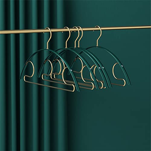 WODMB 5pcs No Shoulder Clothes Hanger Aluminum Alloy Clothing Space Saving Storage Rack Coat Pants Drying Rack (Color : White-Fruit peach5)