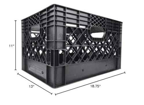 Farmplast Rectangle Milk Crates Black Color 24qt x 96 count