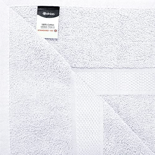 Oakias 6 Pack White Hand Towels β 16 x 28 Inches β 600 GSM Quality β Highly Absorbent & Soft Gym Towels