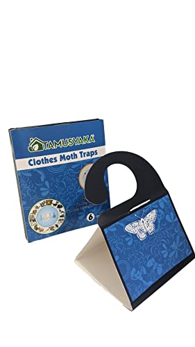 Tamusyaka Moth Traps for Clothes and Wool Rugs| Moth Prevention for Closets| Powerful Moth Killer Traps for House with Pheromones. Kids and Pets Safe (6)
