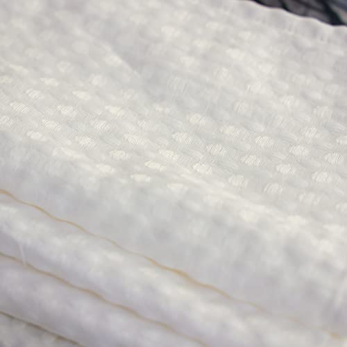 linendo Cotton Linen Waffle Weave Washcloths 12"x12" White - Set of 4, Highly Absorbent Super Soft Luxury Fast Drying Face Towels for Home and Kitchen