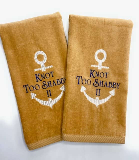 Personalized Nautical Hand Towel Set (2)