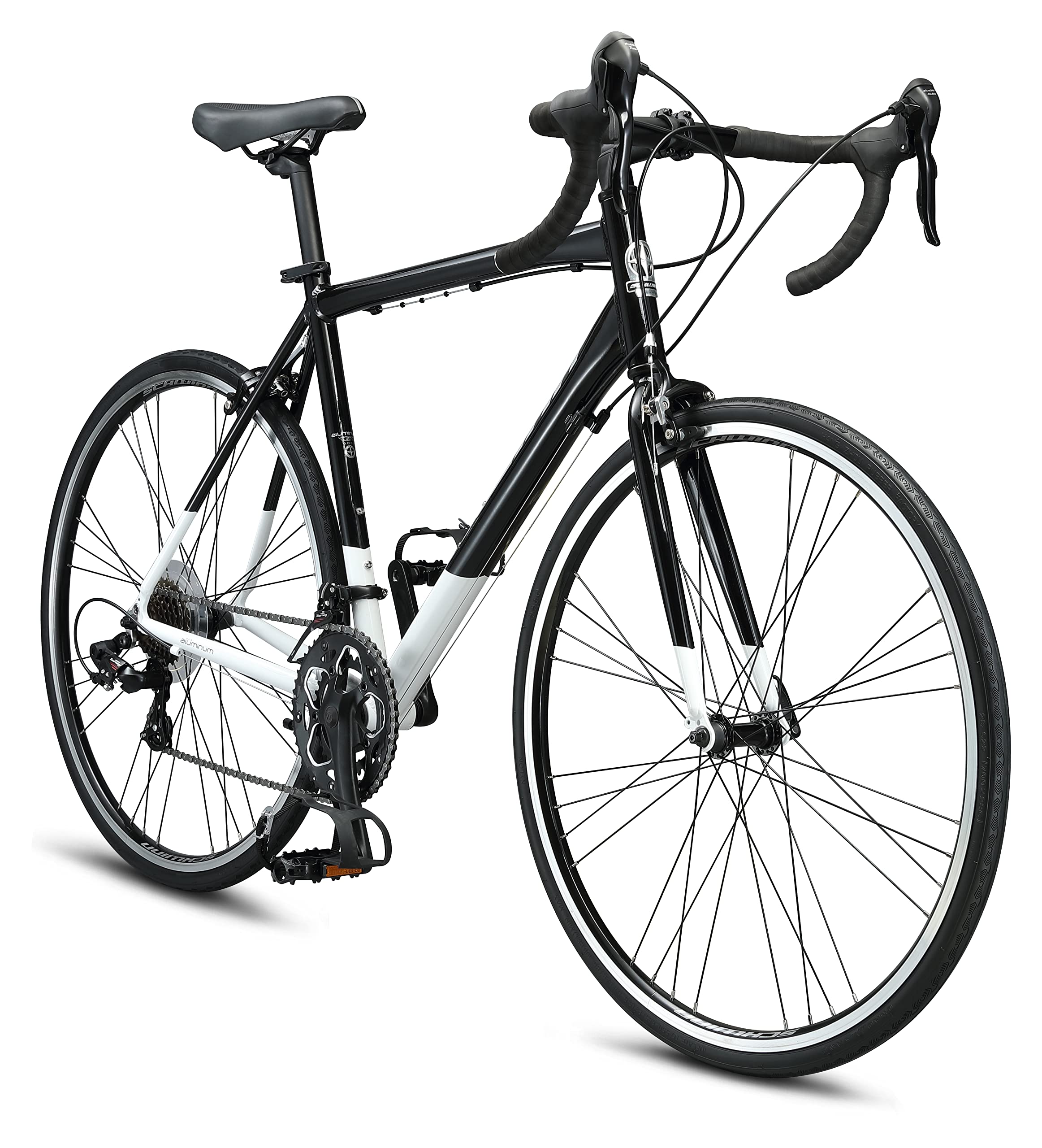 Schwinn Phocus 1400 Adult Road Bike, Mens and Womens, 14-Speed Drivetrain, 53cm/Large Aluminum Frame, 700c Wheels, Drop Bar Handlebars, Black