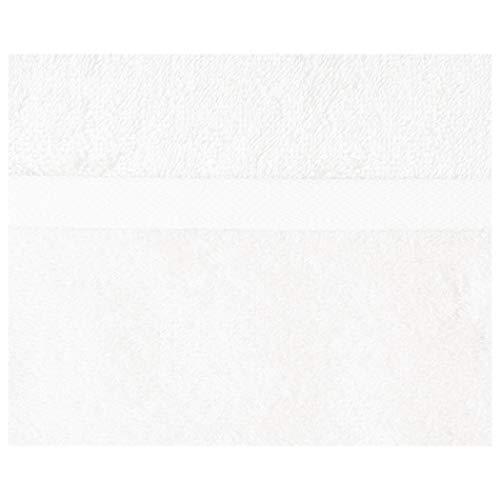 Amazon Basics Fast Drying, Extra Absorbent, Terry Cotton Washcloths, White - Pack of 24 & Cotton Hand Towels, White - Pack of 12