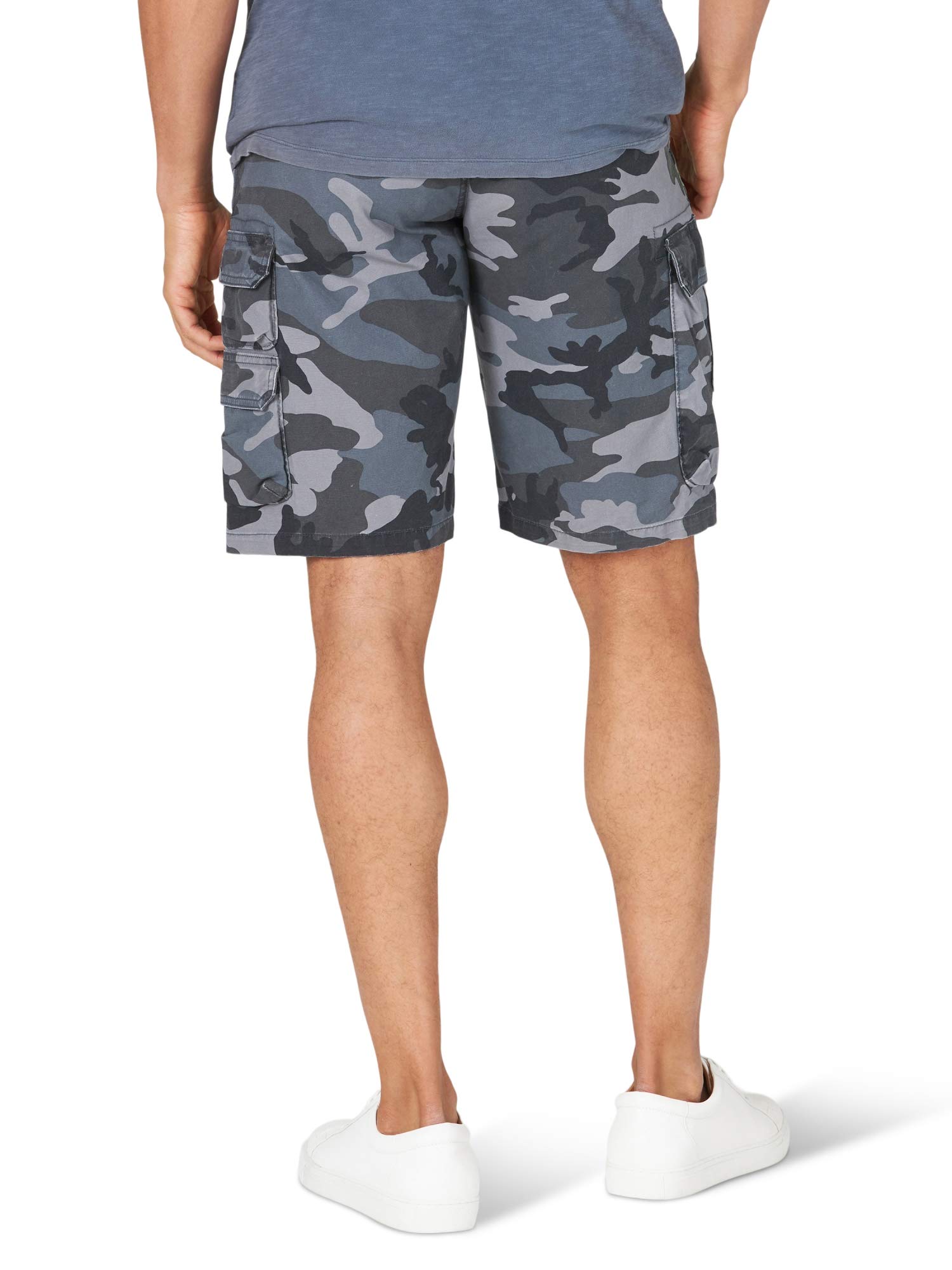 Wrangler Authentics Men's Stretch Twill Cargo Shorts, Turbulence Camo, 44