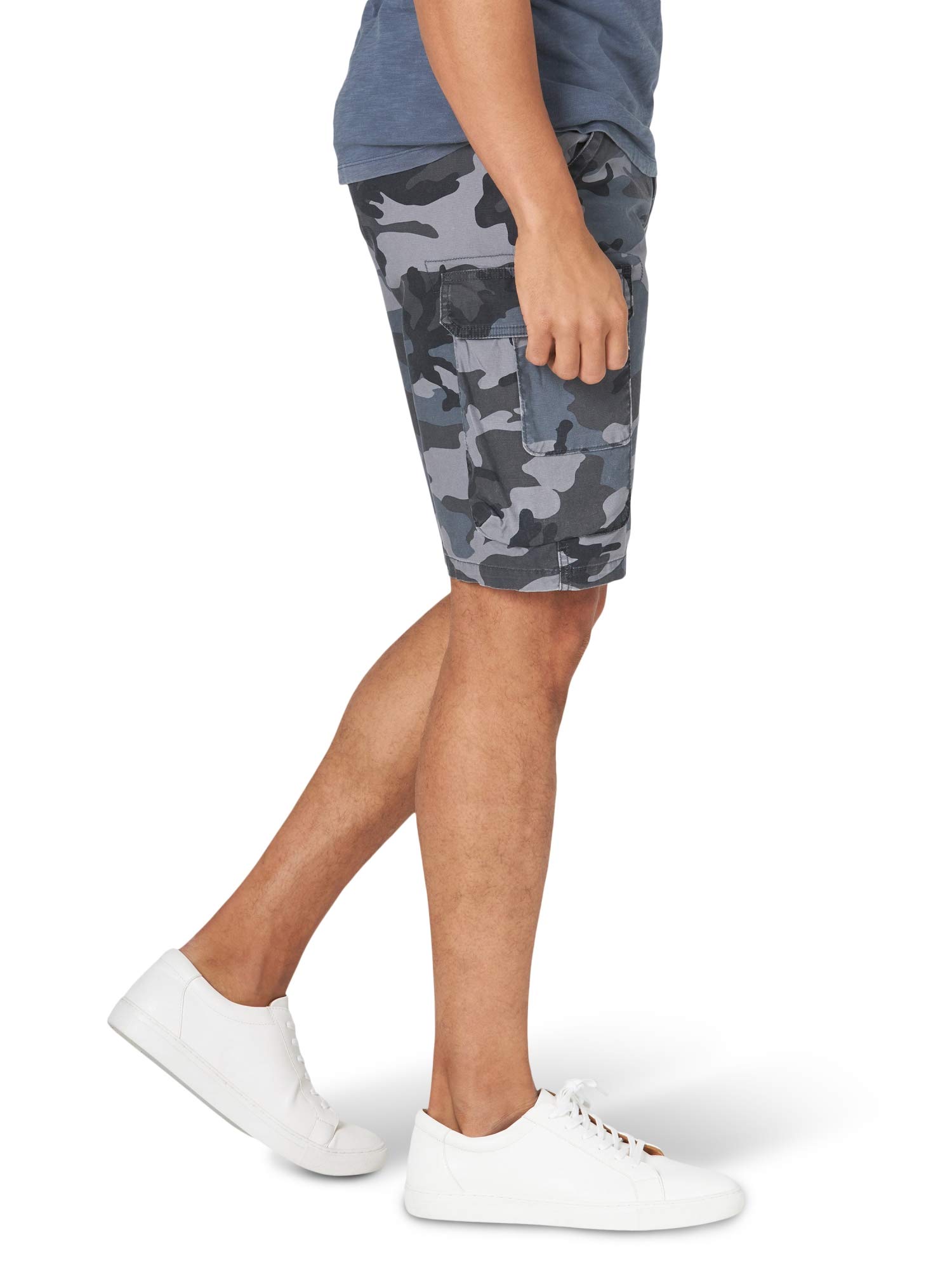 Wrangler Authentics Men's Stretch Twill Cargo Shorts, Turbulence Camo, 44