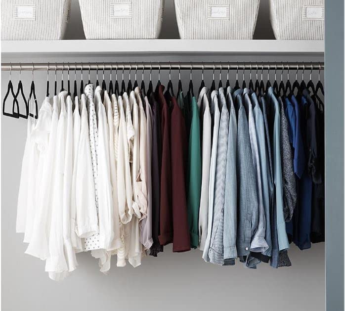 Method Mod Premium Velvet Hangers | Ultra Slim, Non-Slip, Durable Clothes Hanger, Coat Hanger, and Pants Hangers with 360 Degree Swivel Hook | Black Hangers 50 Pack