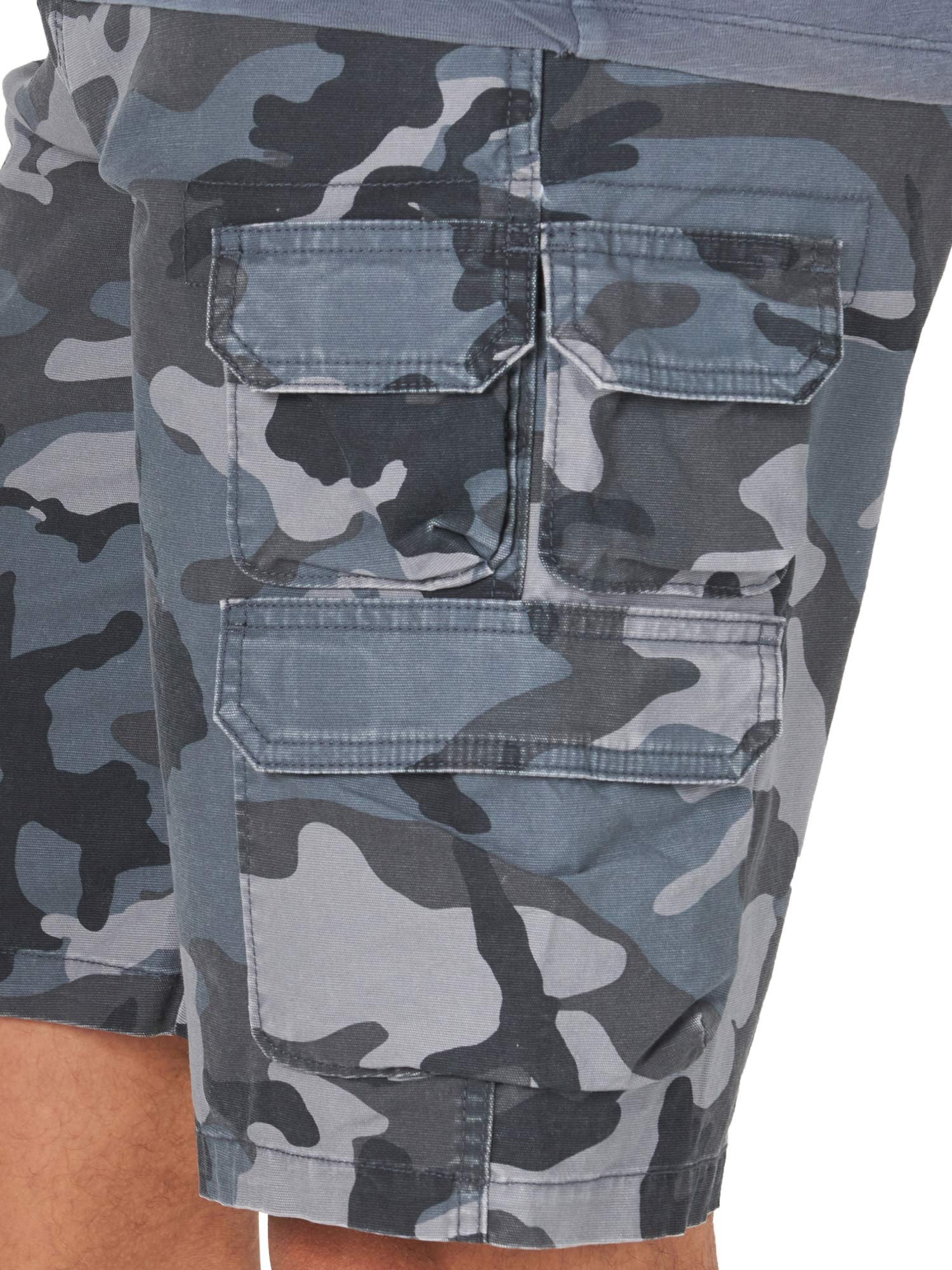 Wrangler Authentics Men's Stretch Twill Cargo Shorts, Turbulence Camo, 44