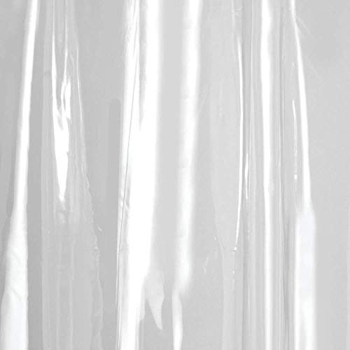 iDesign Waterproof PEVA Plastic Shower Curtain Liner for Use Alone or With Fabric Curtain, 72β x 72β, Clear