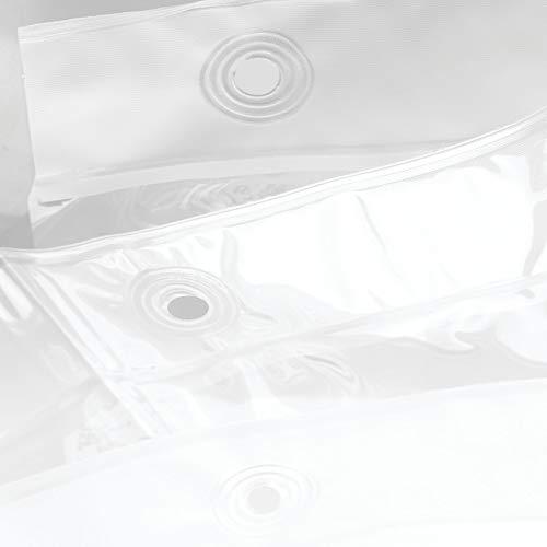 iDesign Waterproof PEVA Plastic Shower Curtain Liner for Use Alone or With Fabric Curtain, 72β x 72β, Clear
