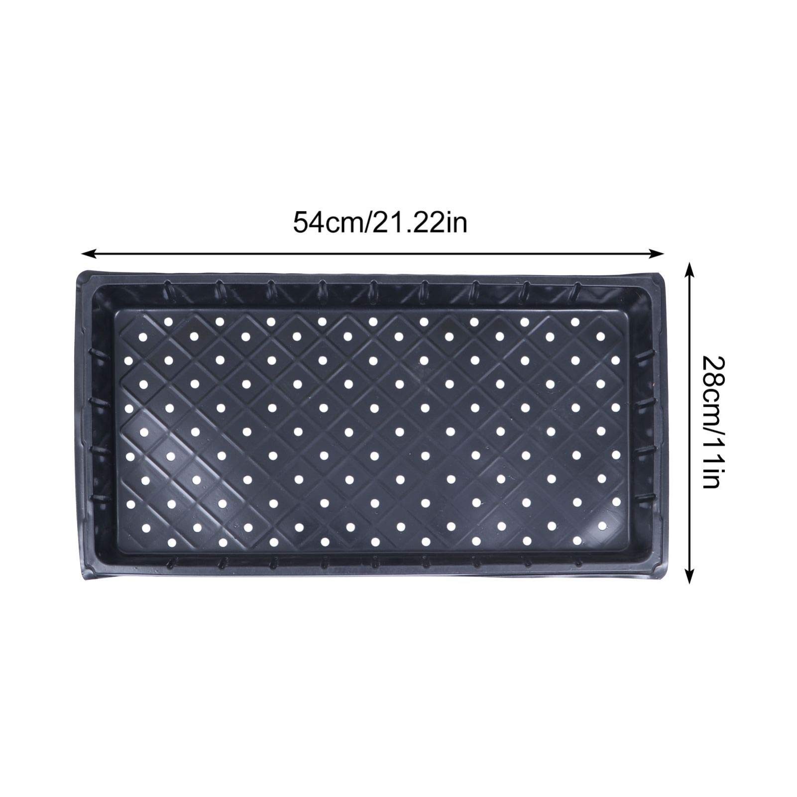 Cabilock 5Pcs Tray Plant Starter Tray Plastic Plants Garden Propagator Tray Plastic Propagation Tray Plastic Growing Tray Plastic Pallet Plastic Germination Tray Dome Sprout Plate