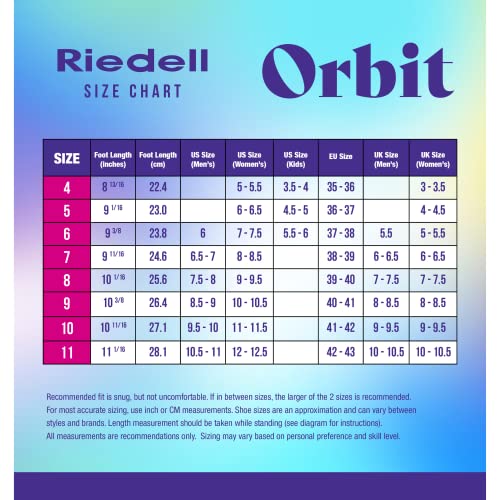 Riedell Orbit Roller Skate - Outdoor Womens Quad Roller Skate | Ultraviolet | Size 8
