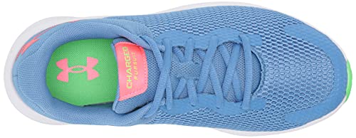 Under Armour Girls' Big Kid Grade School Charged Pursuit 2 BL, River (400)/White, 4.5