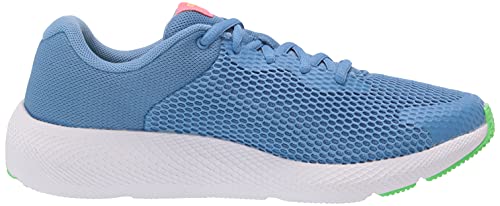Under Armour Girls' Big Kid Grade School Charged Pursuit 2 BL, River (400)/White, 4.5