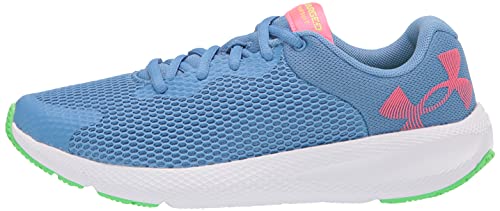 Under Armour Girls' Big Kid Grade School Charged Pursuit 2 BL, River (400)/White, 4.5