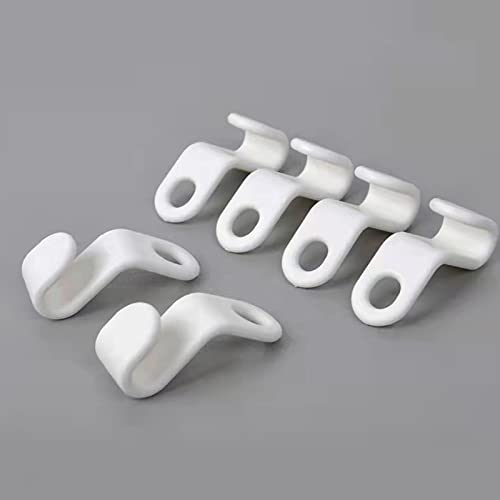 JCKD 20pack White Hanger Hook, Plastic Hanger Connector, Hanger, Closet Organizer, Hanger Storage Space Wardrobe, Hanger Storage Space Hangers Connect to Organize Clothes.