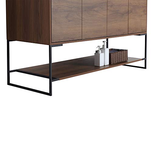 Fine Fixtures 60 Inch Bathroom Vanity with Sink - Modern Knob Free Design, Elegant Space-Saving Solution for Your Bathroom - Durable, Bathroom Vanities for a Contemporary Look - Urbania Collection