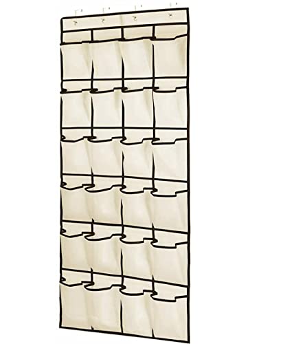 PayoderTY 24 Pockets Shoe Organizer Over the Door Shoe Storage Rack Hanging Space Saver MagnifiQ Shoe rack Shoe organizer Shoe storage Shelf organizer Shoe organizer for closet Shoe rack organizer