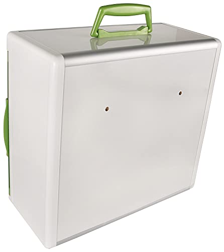 Glosen Locking Medicine Cabinet Wall Mounted and Portable Storage Container Big Capacity Green